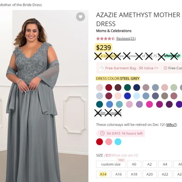 Azazie | Dresses | Azazie Amethyst Mother Of The Bride Dress | Poshmark